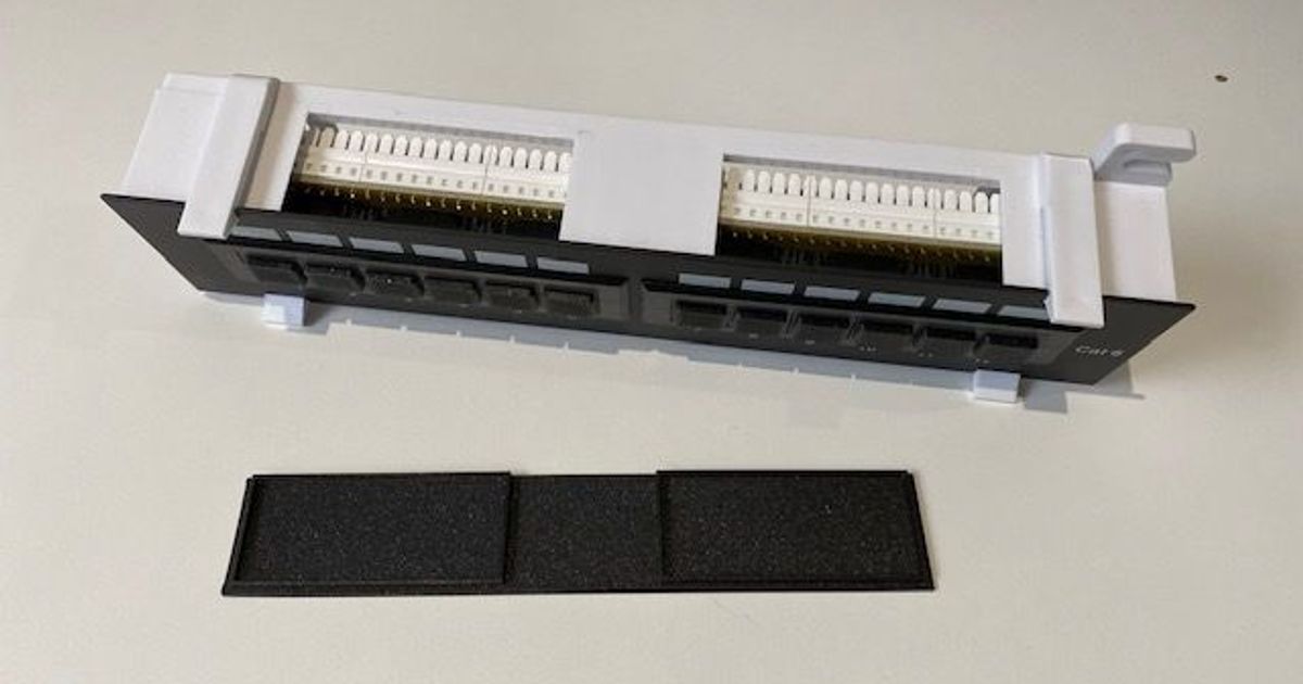 12-port patch panel top cover by sjorsjes | Download free STL model ...