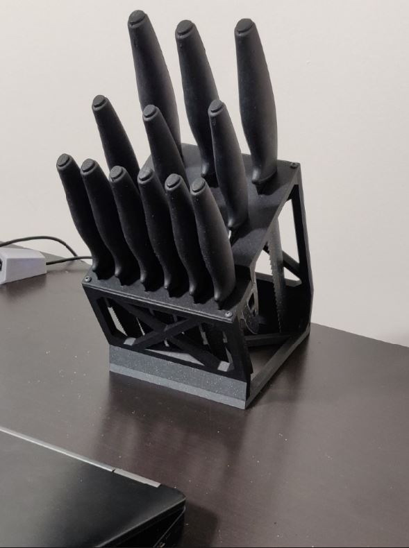 Minimalist Knife Block (interchangeable top) by Alex Owen | Download ...