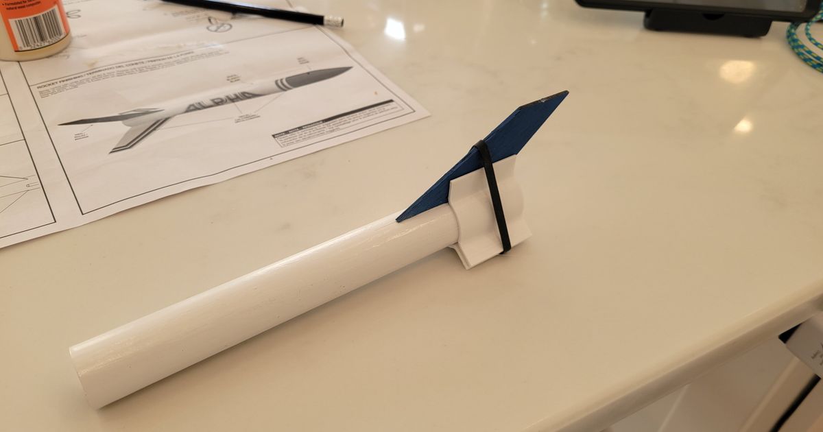 Model Rocket Fin Assembly Jig (25mm tube) by toggledbits | Download ...