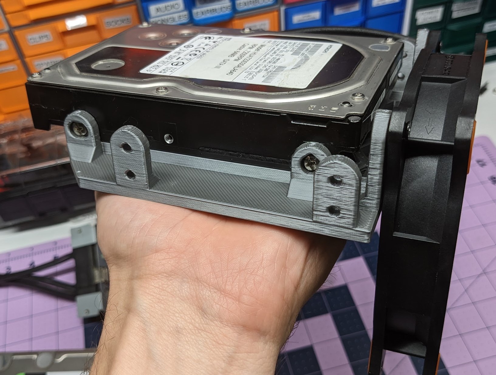 Hard drive bay adapter - 3.5" drive to 5.25" bay by /dev/tea | Download ...