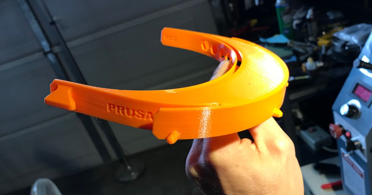 Prusa RC2 Face Shield Upper, Brow Cover, No Supports by FabriDragon ...