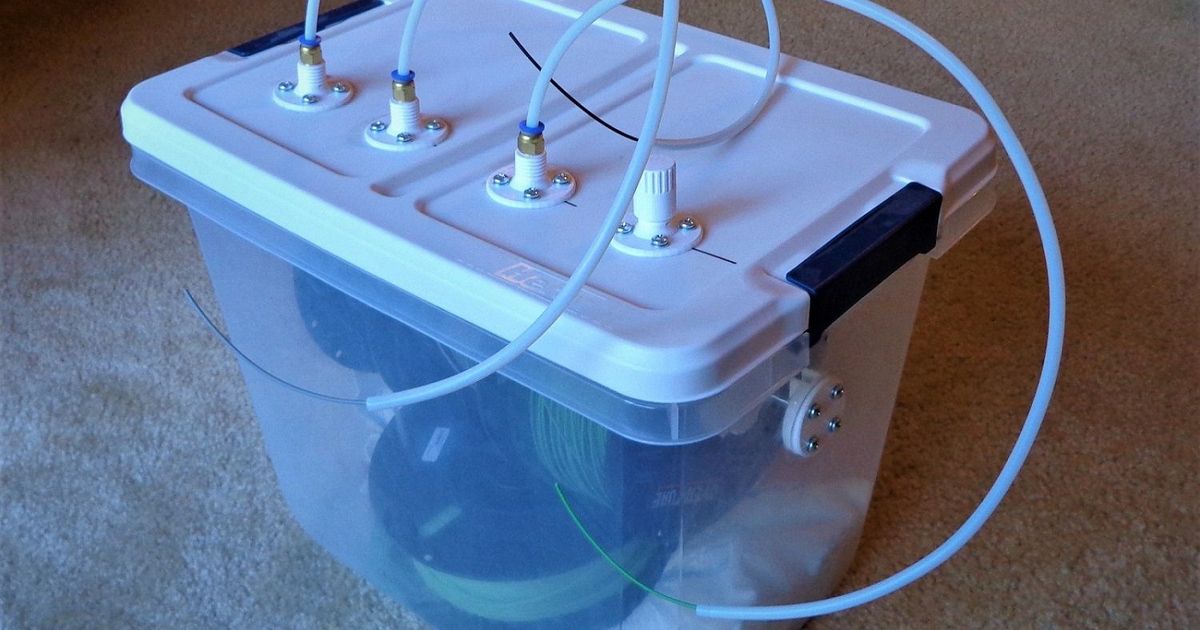 Filament Dry Box and Spool Holder by Tekcor17 | Download free STL model ...