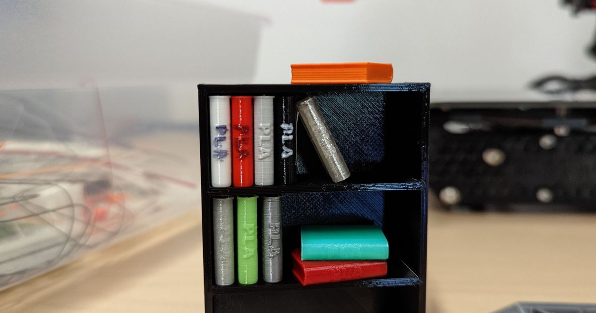 Filament Sample Library | Sample "Books" and Shelf by Maker Space 307 ...