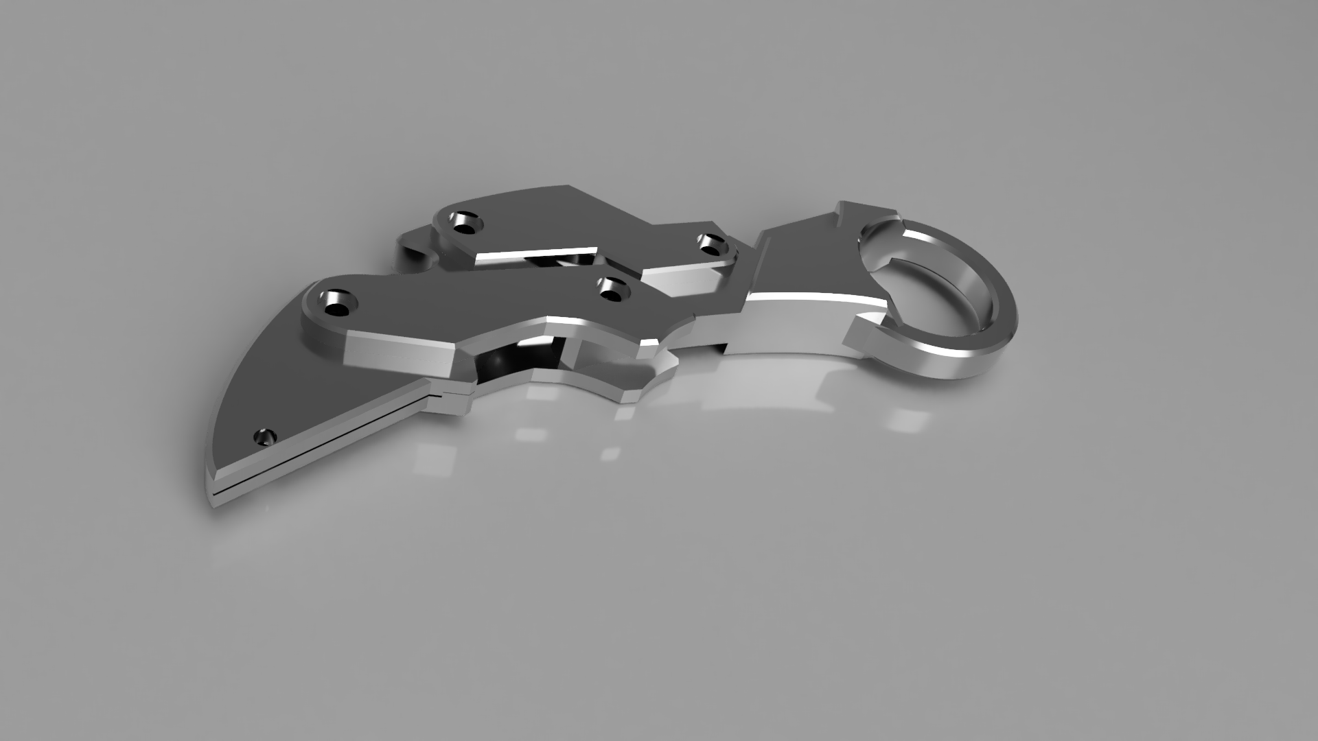 Folding Karambit with utility blade by Oki | Download free STL model | Printables.com