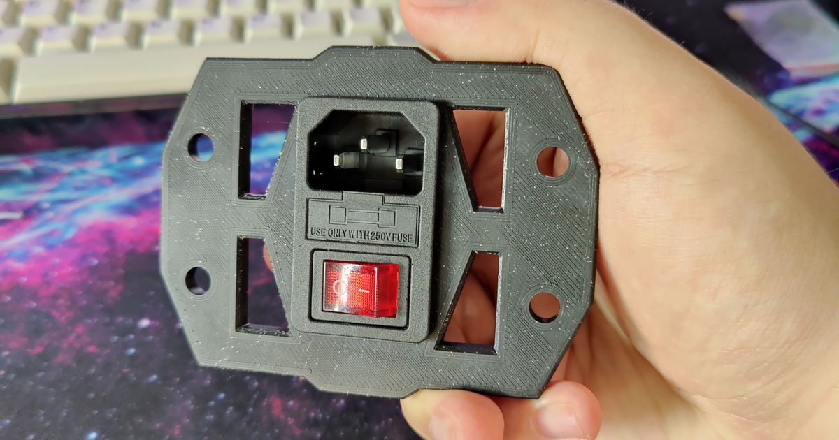 RatRig V-Core 3 IEC Adapter for snap in adapter (1.5mm plate thickness ...