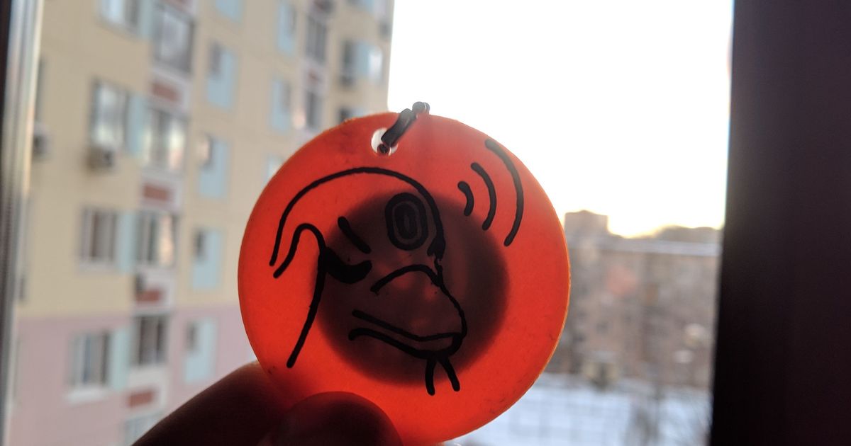 Flipper zero NFC sticker keychain by Erop1928 | Download free STL model ...