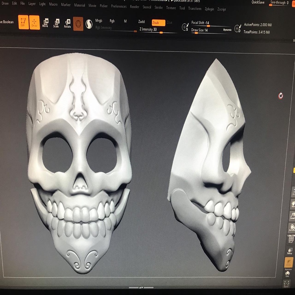 Day of the dead mask by Jeanre | Download free STL model | Printables.com