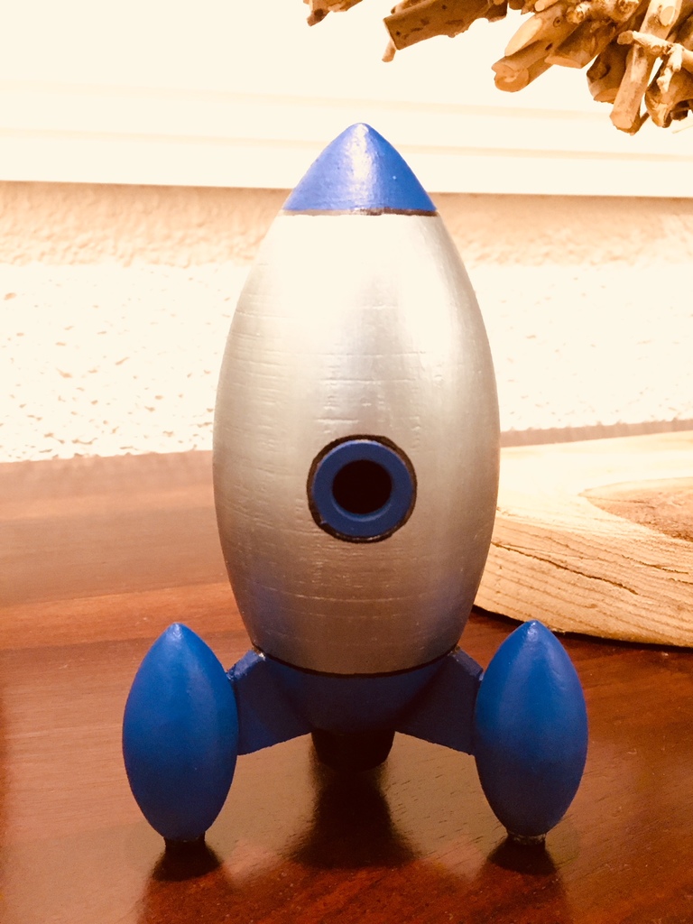 Retro Rocket by Jeanre | Download free STL model | Printables.com