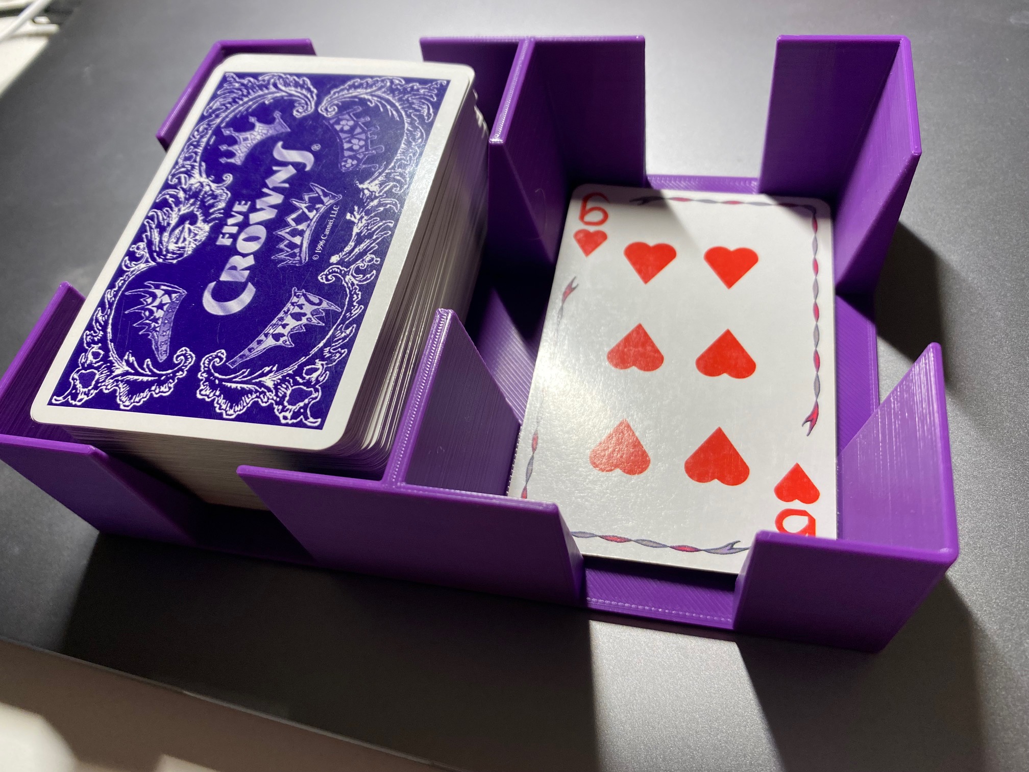 Card Tray (Draw/Discard) for Uno, Five Crowns, Skip Bo etc. by tjdesign ...
