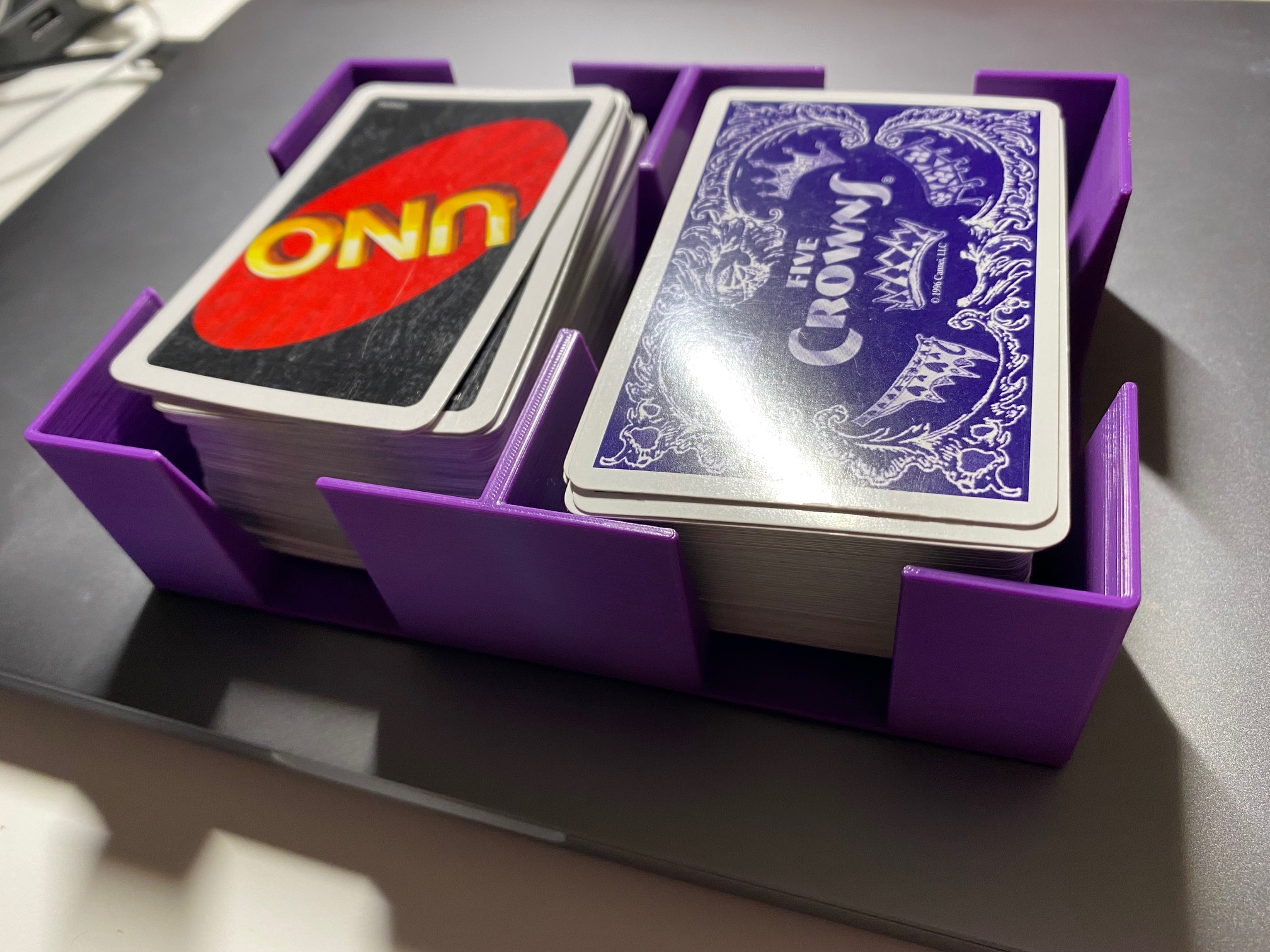 Card Tray (Draw/Discard) for Uno, Five Crowns, Skip Bo etc. by tjdesign ...