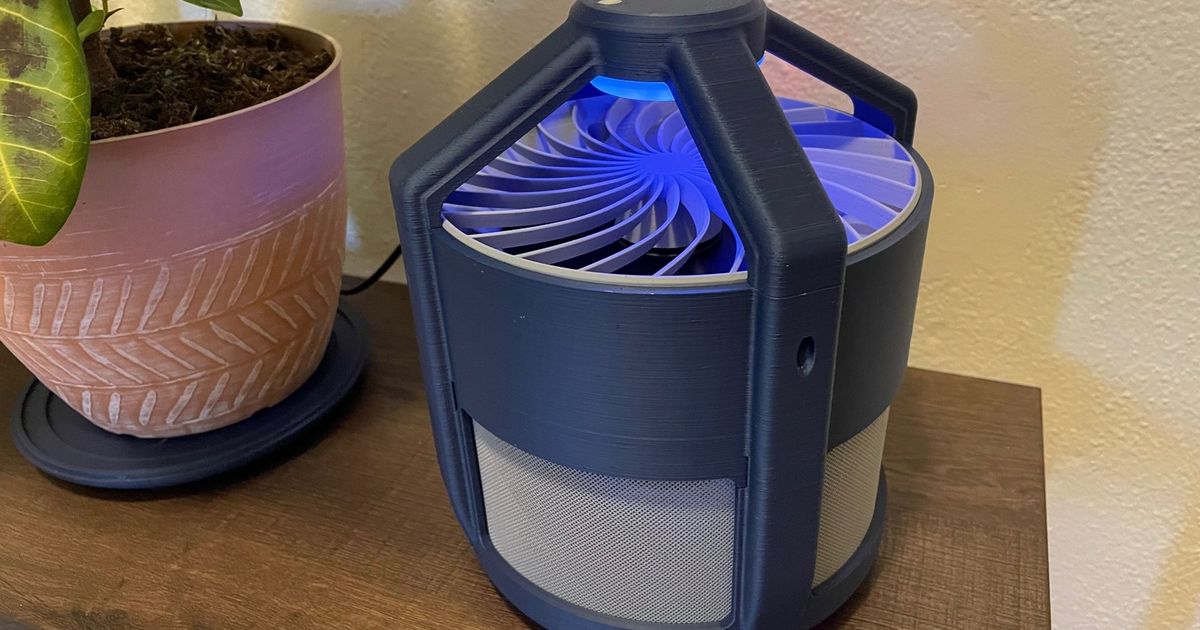 Gnatty-Light Electric UV Bug Catcher by JeffBrazzos | Download free STL ...