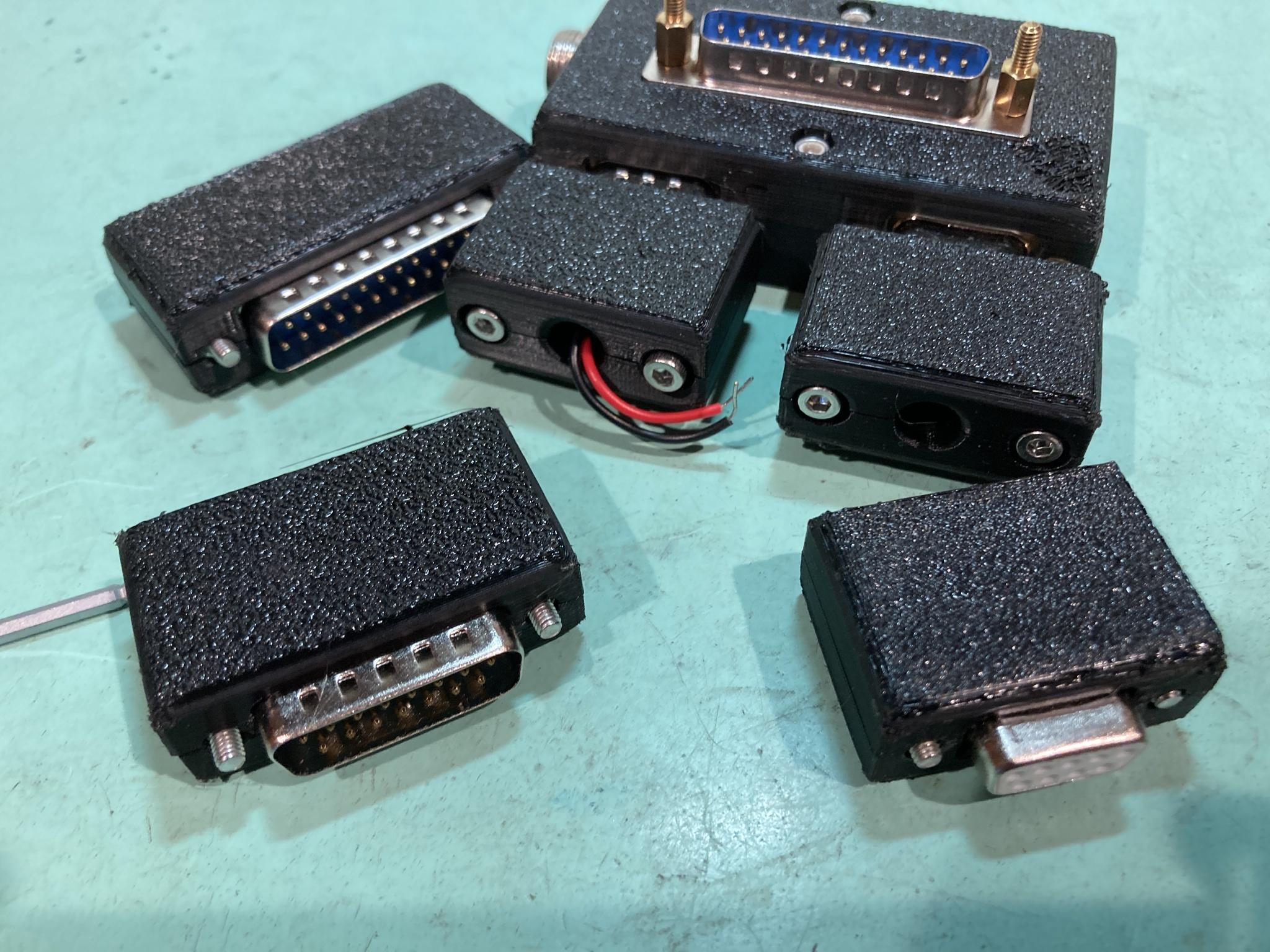 D-sub Backshells, captive clamshell-type by Trillium_Atelier | Download ...