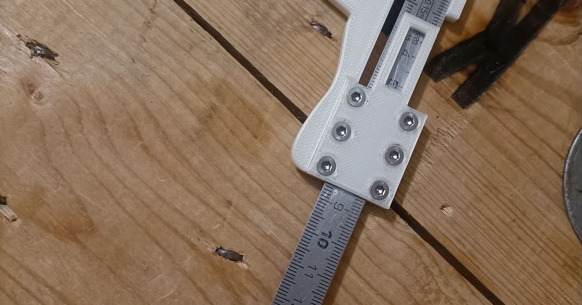 Caliper from a ruler by MonkeyMK | Download free STL model | Printables.com