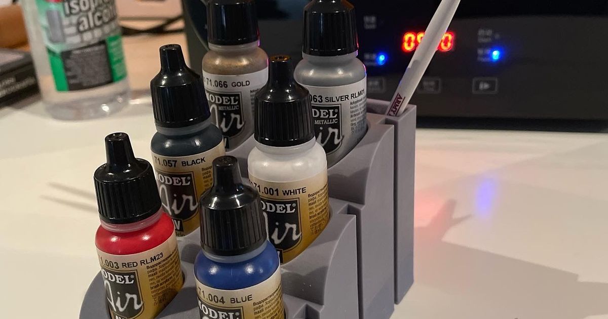 Modular Model Paints Rack by Cameron | Download free STL model ...