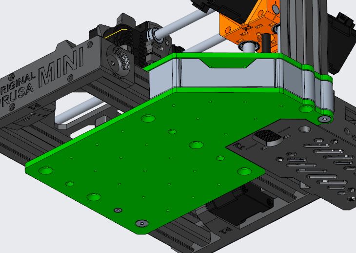 XYZ SUPPORT BASE PLATE prusa mini+ by Peter | Download free STL model ...