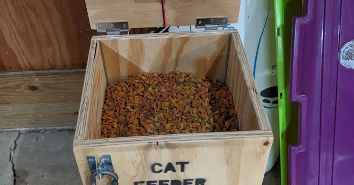 Automatic Pet Feeder von Jeff Hengesbach | Kostenloses STL-Modell herunterladen | Printables.com