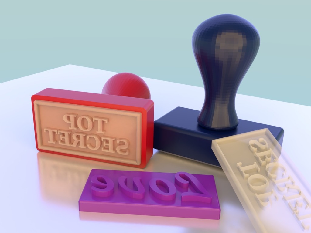 Custom Stamp with Exchangeable Text by cbaoth | Download free STL model ...