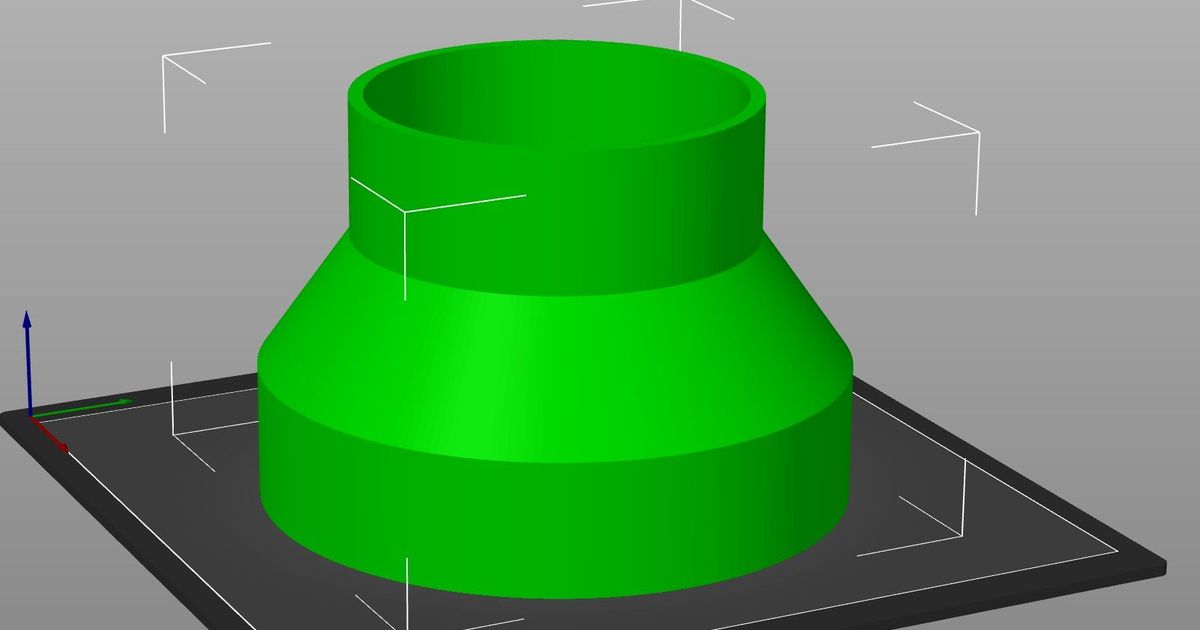 Adapter 150-100 mm for Airconditioner by hster | Download free STL ...