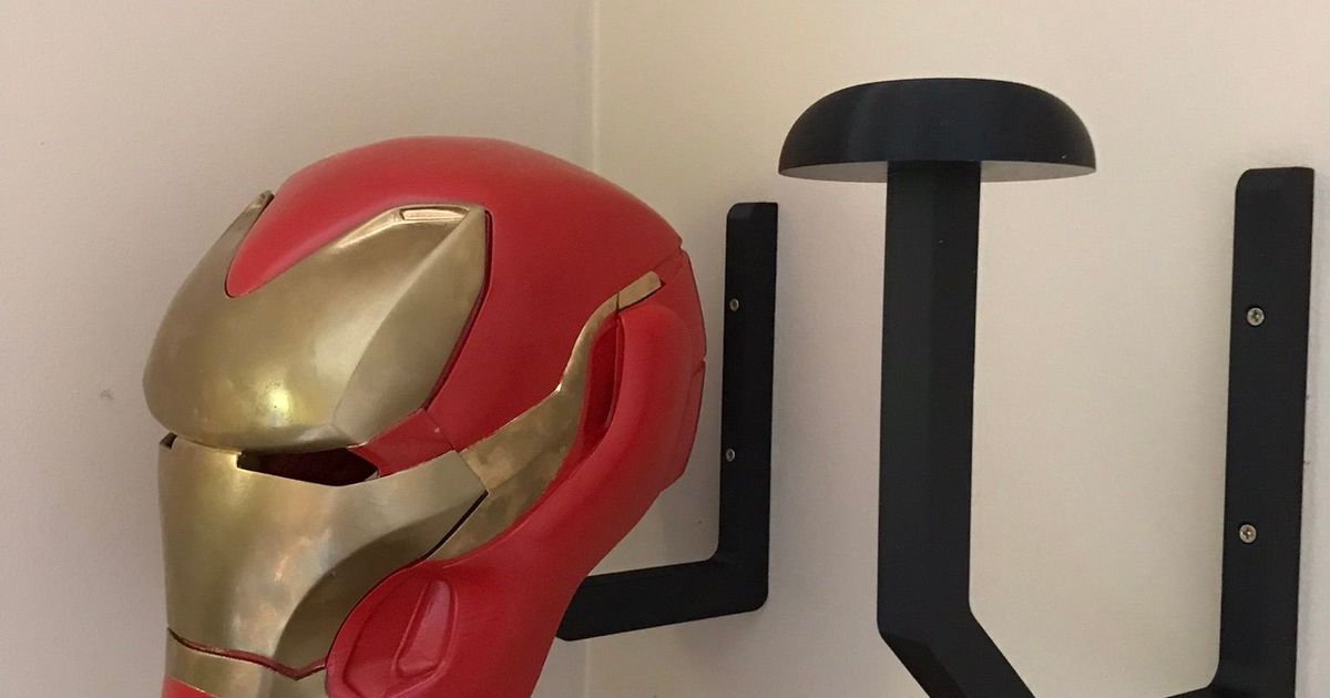 Helmet Wall Hanger (remix) von medyk3D | Kostenloses STL-Modell ...