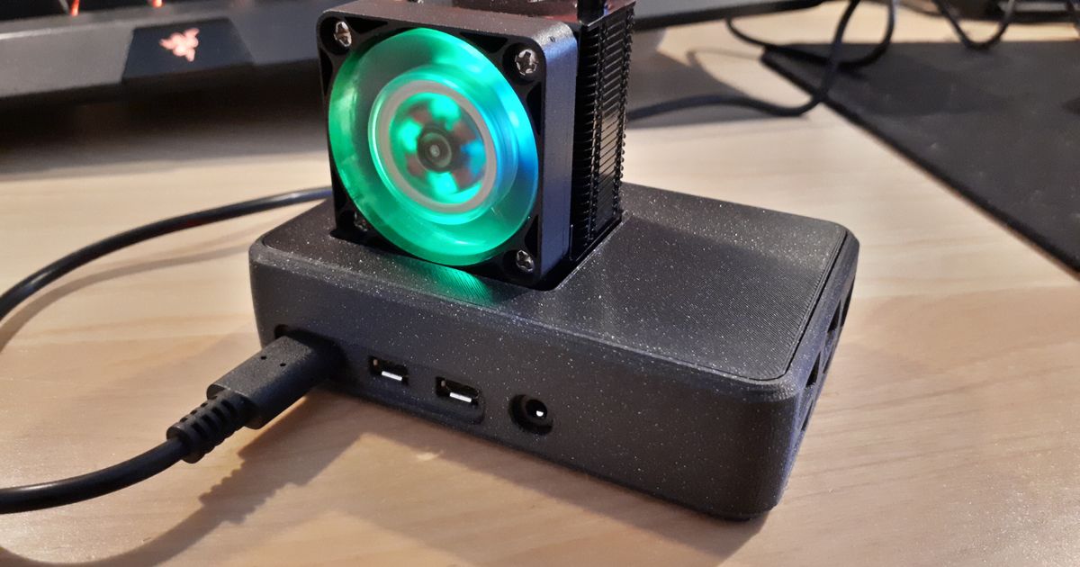 RPi4 Ice Tower Cooler Case by Carter | Download free STL model ...