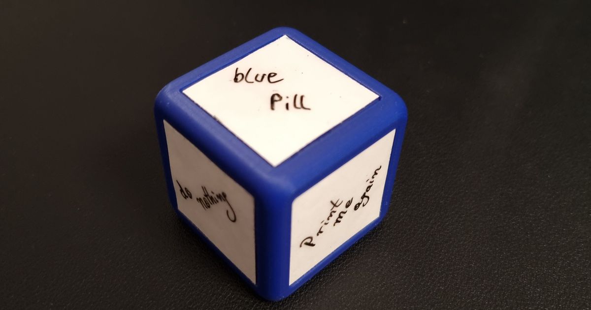 Writable Blank Dice by Dayrusher | Download free STL model | Printables.com