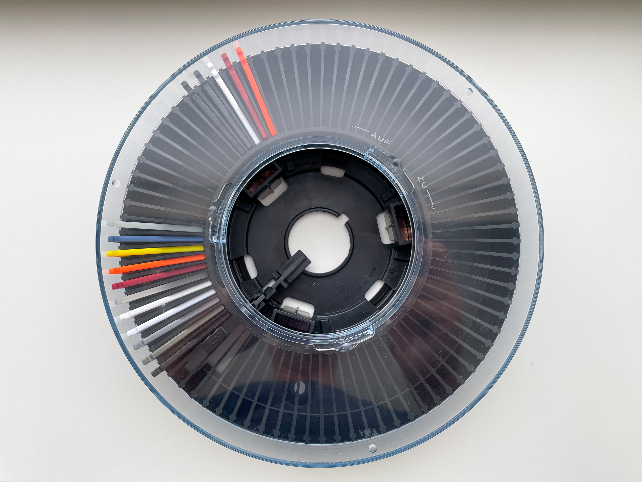 Filament swatches that fit in a slide tray or carousel by Frederik ...