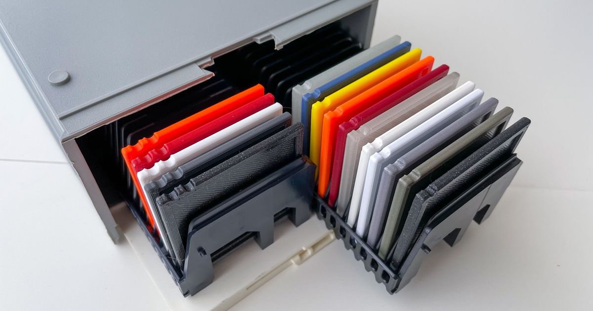 Filament swatches that fit in a slide tray or carousel by Frederik ...