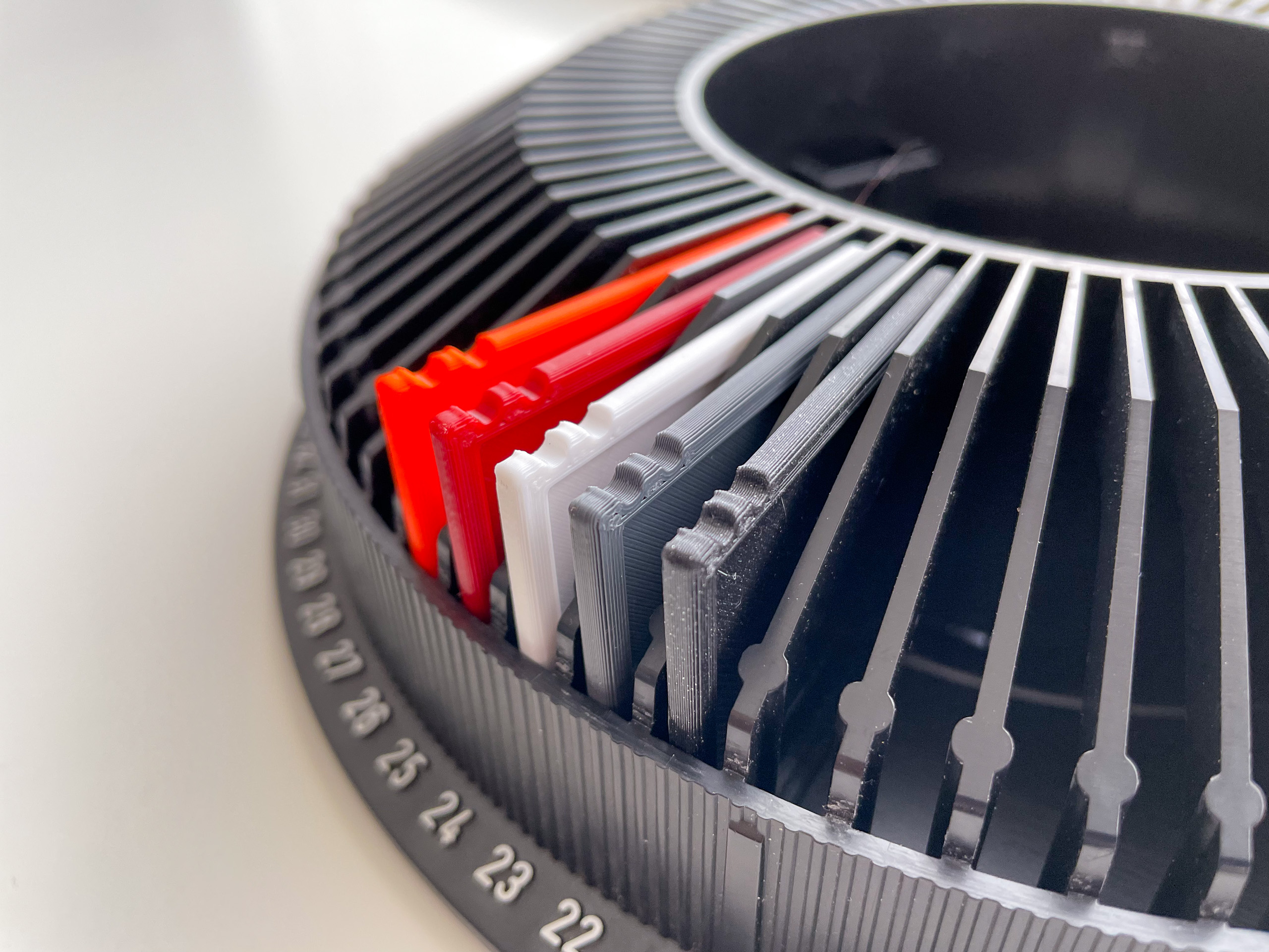 Filament swatches that fit in a slide tray or carousel by Frederik ...