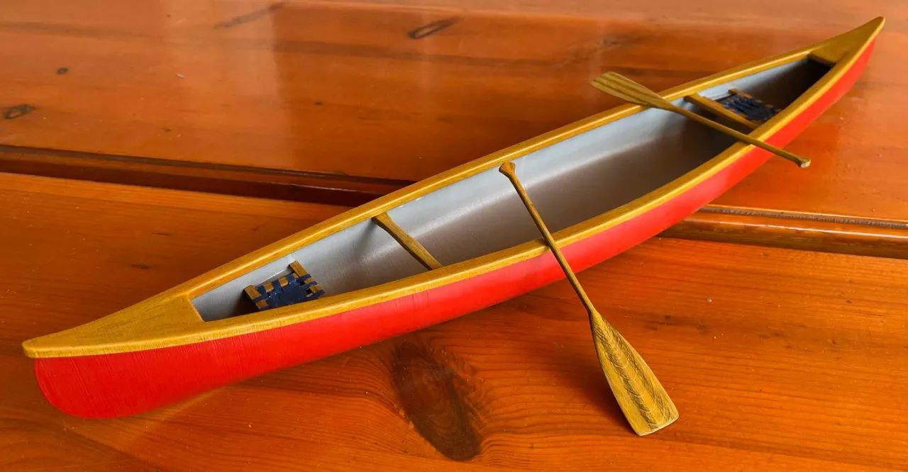 Canoe 1/10 scale with paddles by romcoromcoromco | Download free STL model | Printables.com