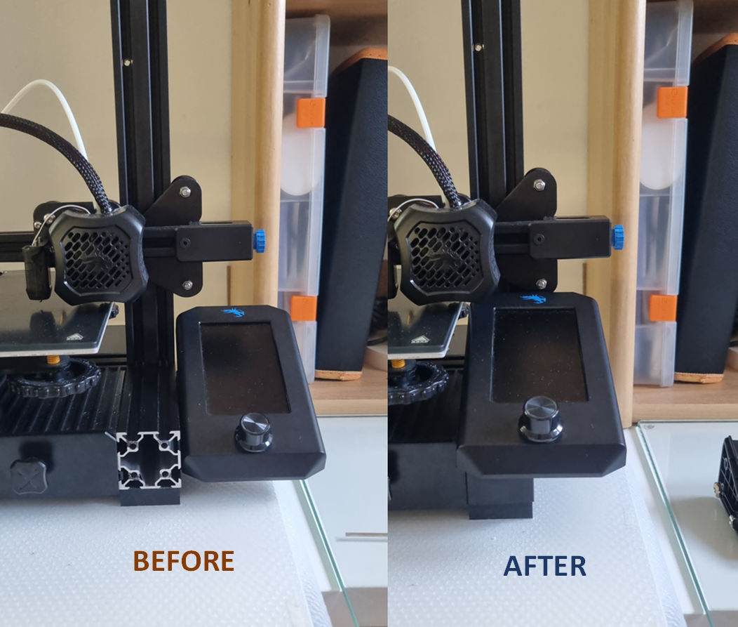 Easy Ender 3 V2 Display Mount (Tight fit) by MSTVS | Download free STL ...