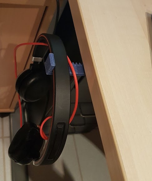 Hidden Headphone Holder by GCodePrintr | Download free STL model ...
