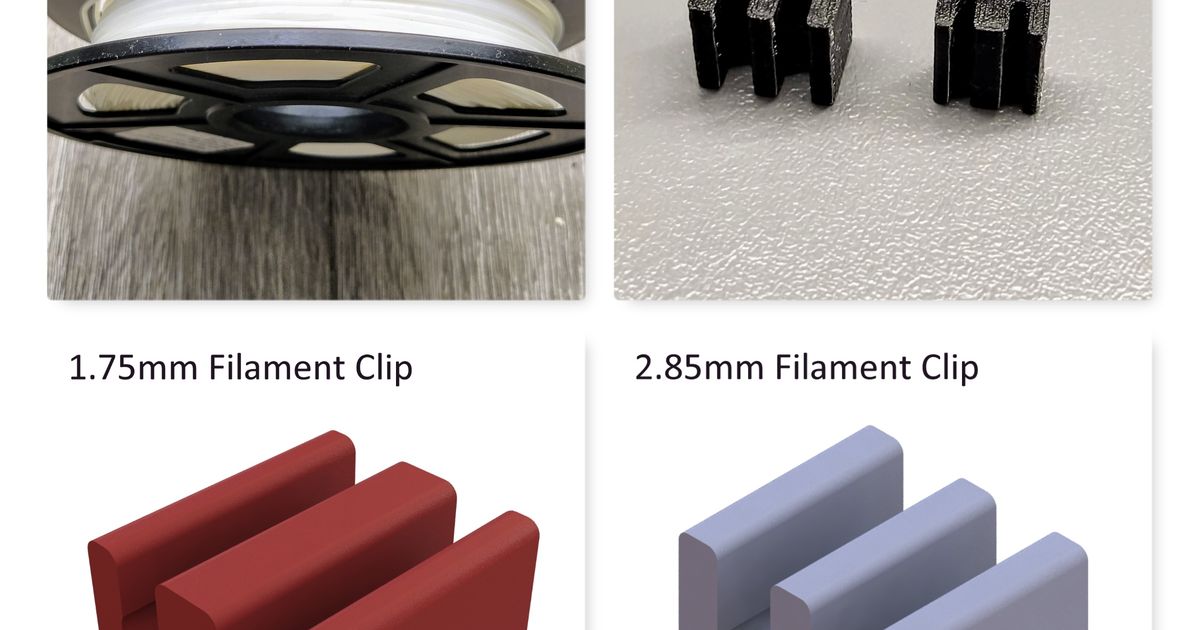 Simple Filament Clip - 1.75mm and 2.85mm by WillyCKH | Download free ...