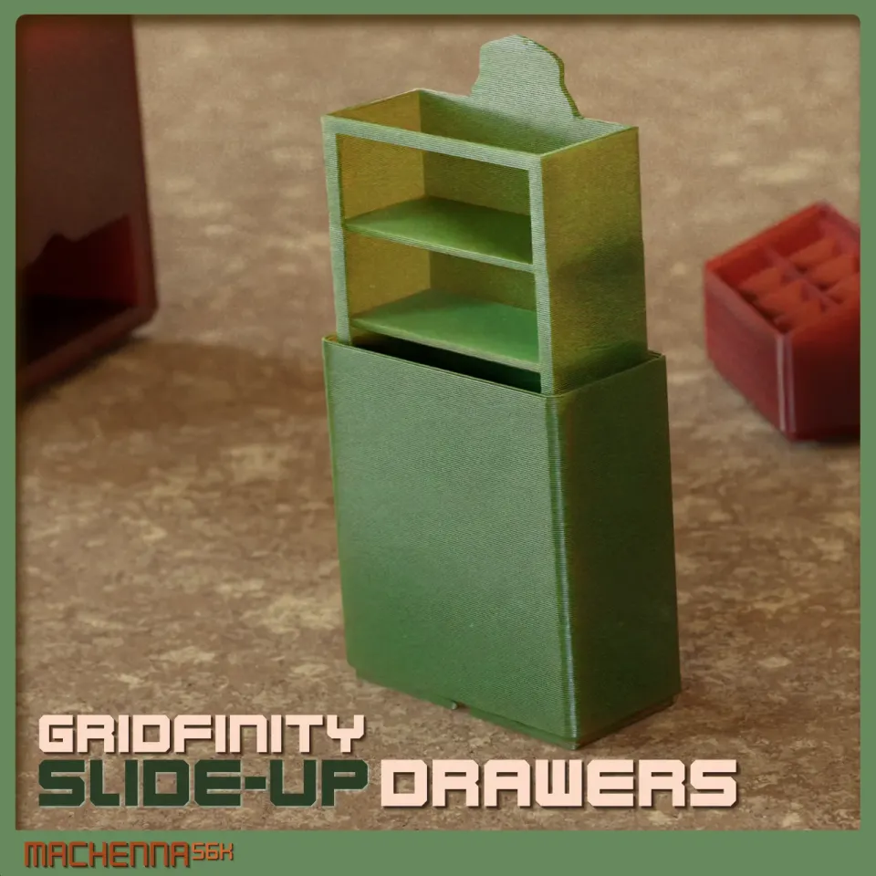 Gridfinity | Slide-Up Drawer by Machenna56k | Download free STL model | Printables.com