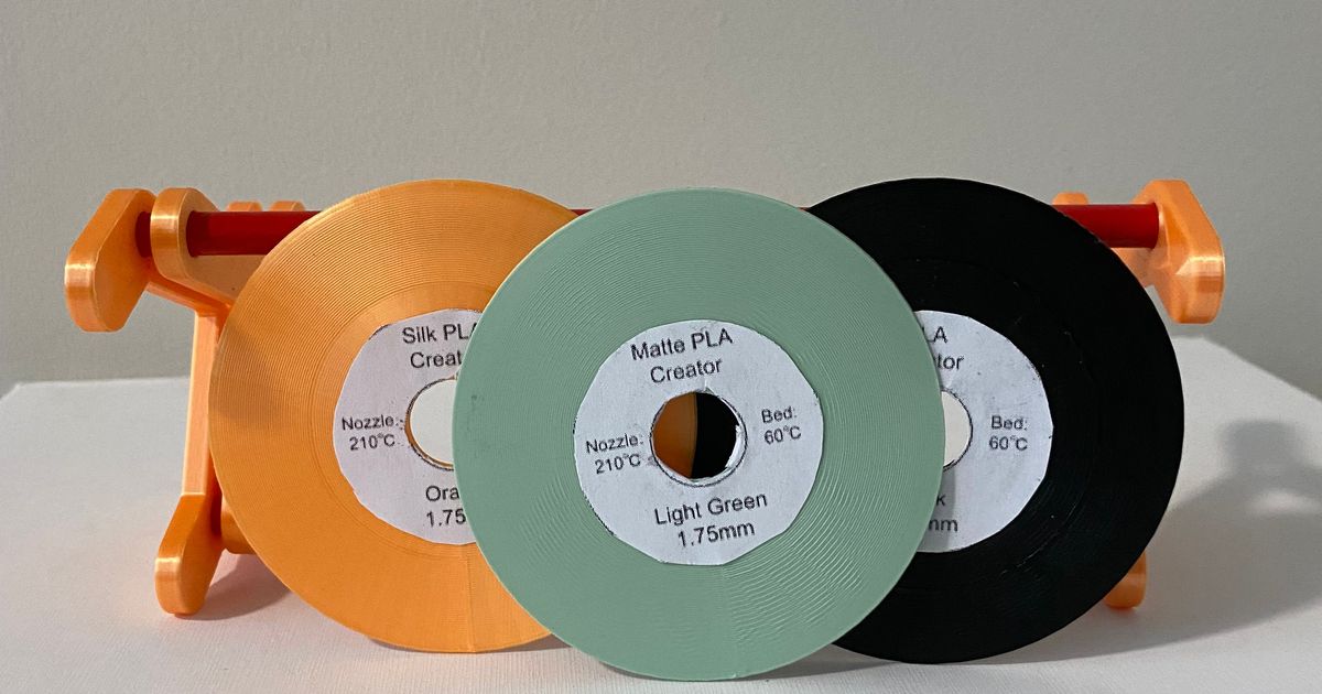 Vinyl Mini CD Filament Swatch with Stand by Riri | Download free STL ...