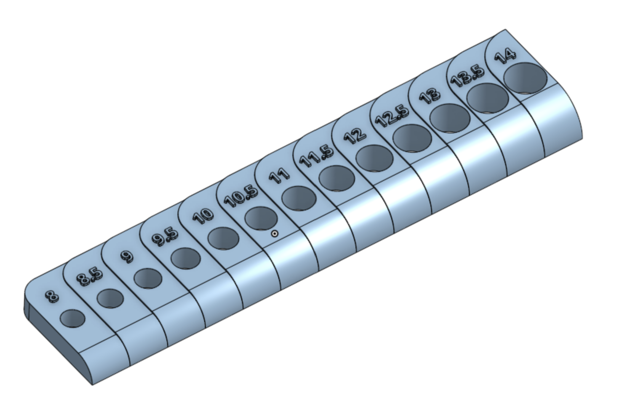 3d Design Gauges 1-14mm by Kabliga | Download free STL model ...