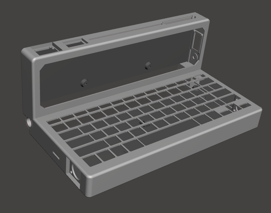 Another pi400 Cyberdeck - NERV inspired by Lambtor | Download free STL ...