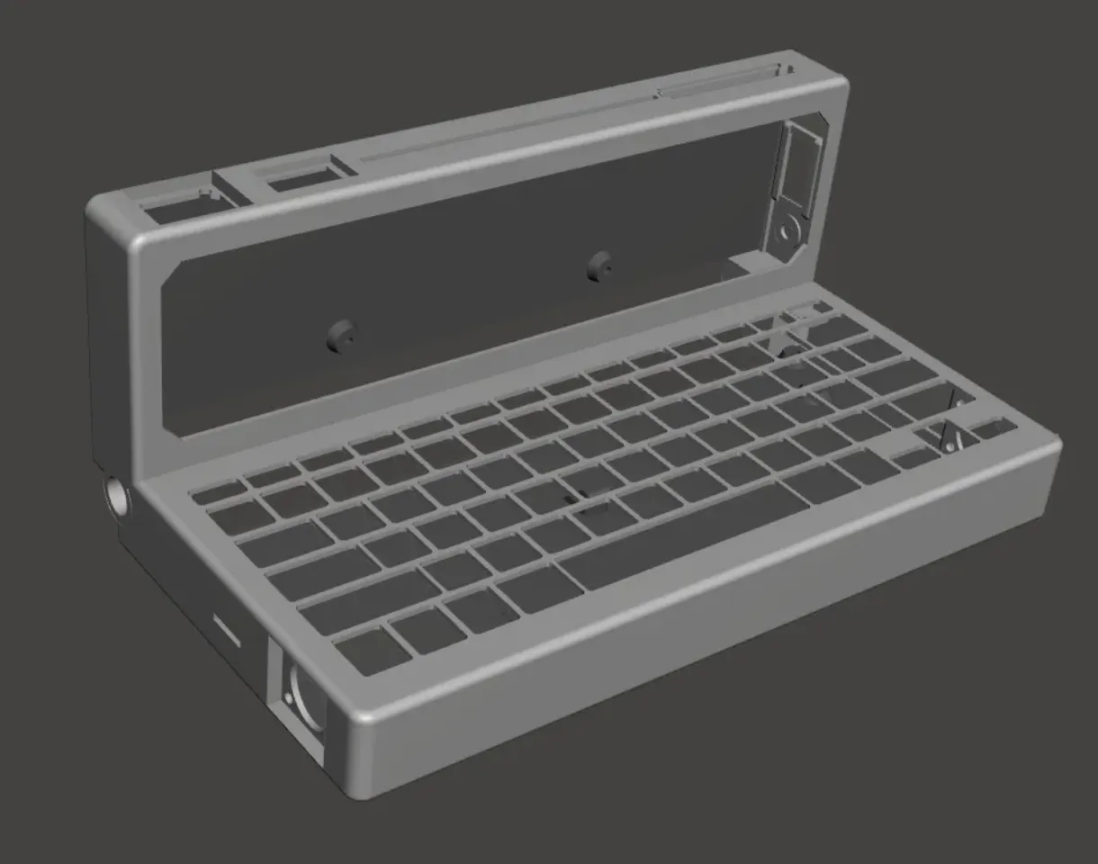 Another pi400 Cyberdeck - NERV inspired by Lambtor | Download free STL ...