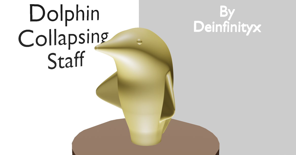 Dolphin Collapsing Staff by deinfinityx | Download free STL model ...