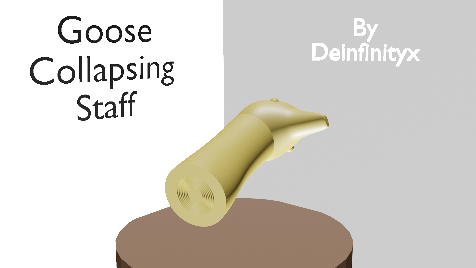 Goose Collapsing Staff by deinfinityx | Download free STL model ...
