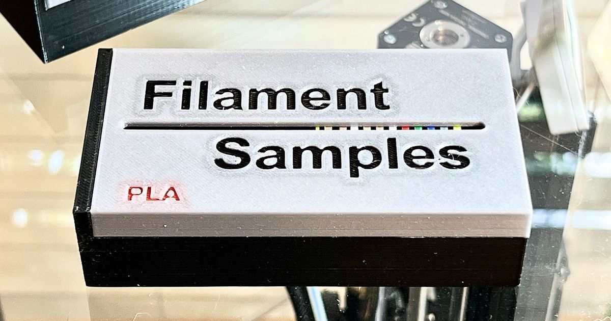 Multi-Color Filament Sample Box and Cards by InnesPort | Download free ...