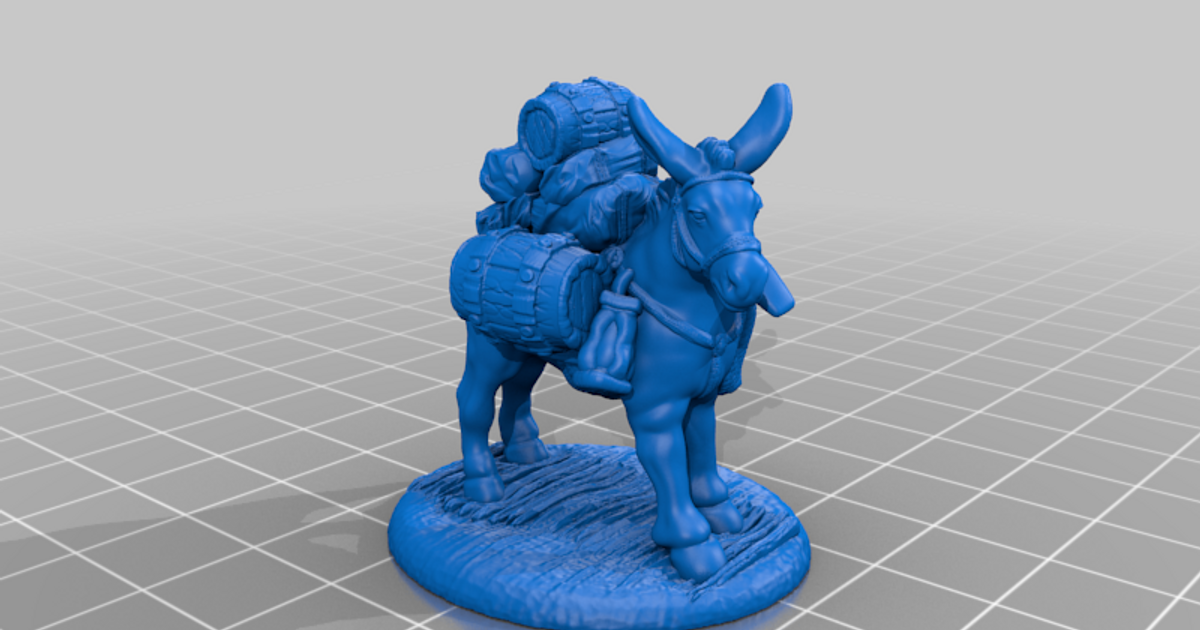 Pack Mule Remix - Tabletop Miniature (FDM friendly) by UNO-Sebastian ...