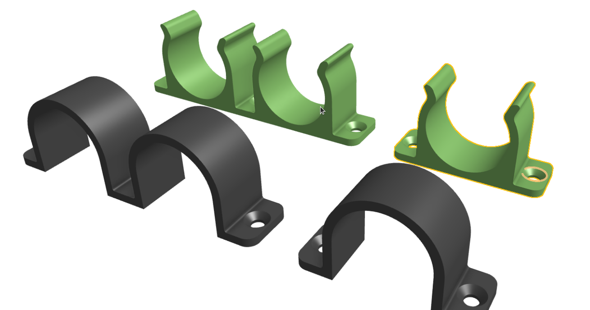 Simple configurable and stackable hose mounts by mimo.sk | Download ...