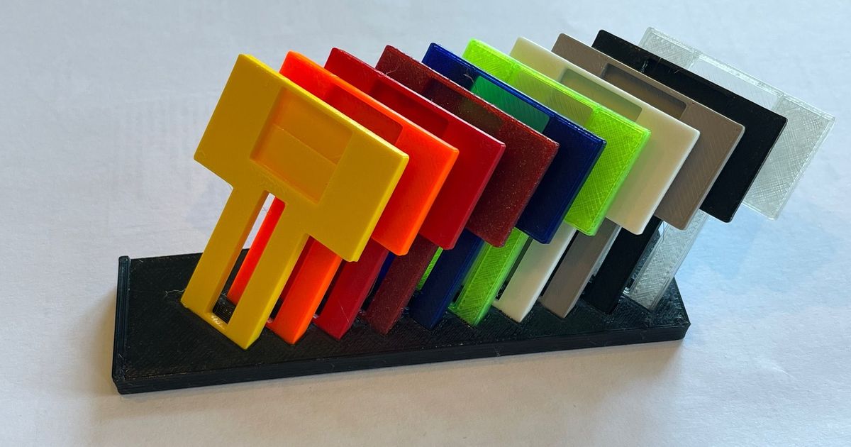 Filament Sample Swatch by Aryser | Download free STL model | Printables.com