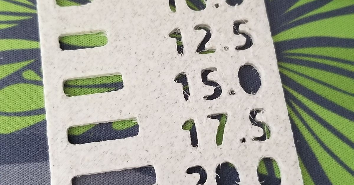 Small millimeter size reference card by ineffablue | Download free STL ...