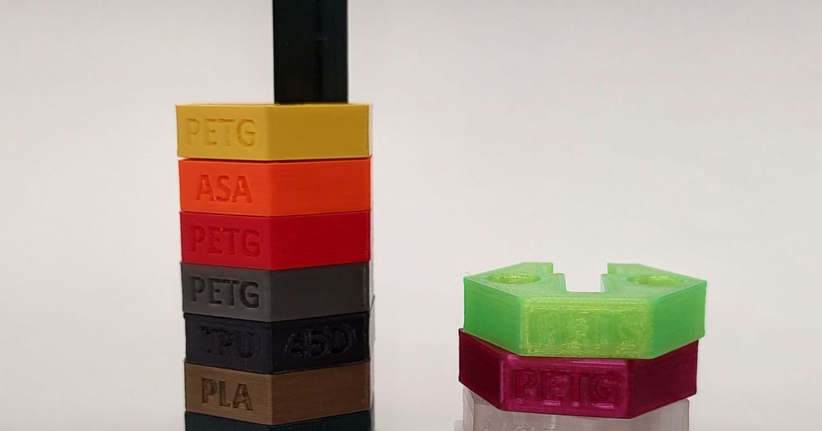 Hexagonal sample with holder by Bigfoot Tech Lab | Download free STL ...