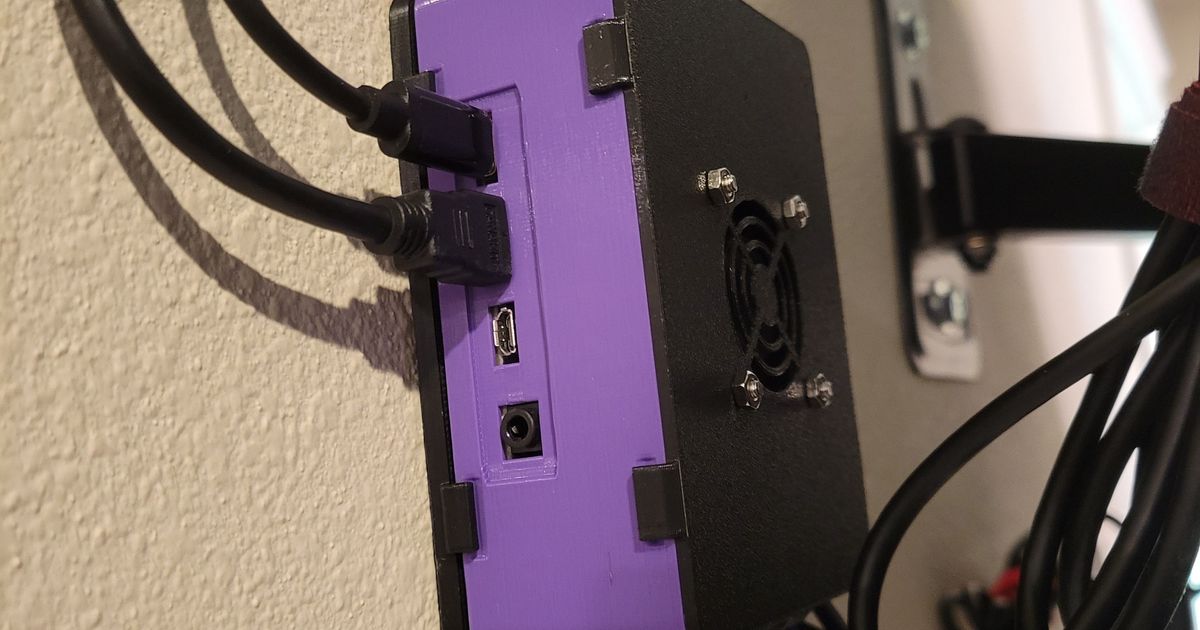 Raspberry Pi 4 Wall Mount Case with m.2 SSD Bay by Shabubu | Download ...