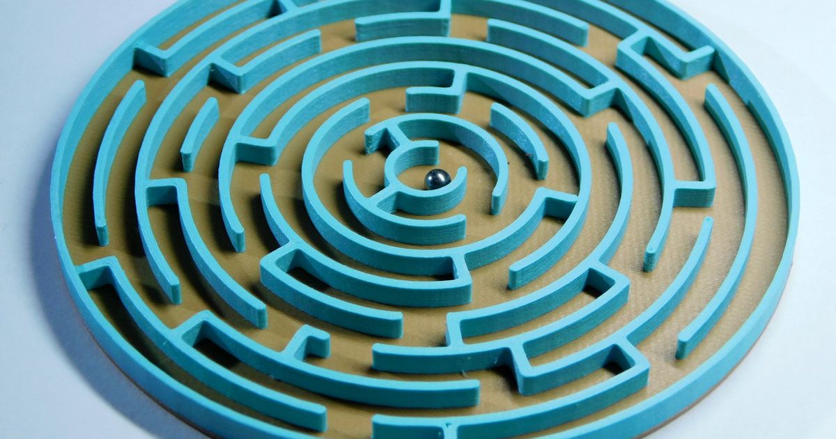 Round Labyrinth by Thorin Oakenshield | Download free STL model ...