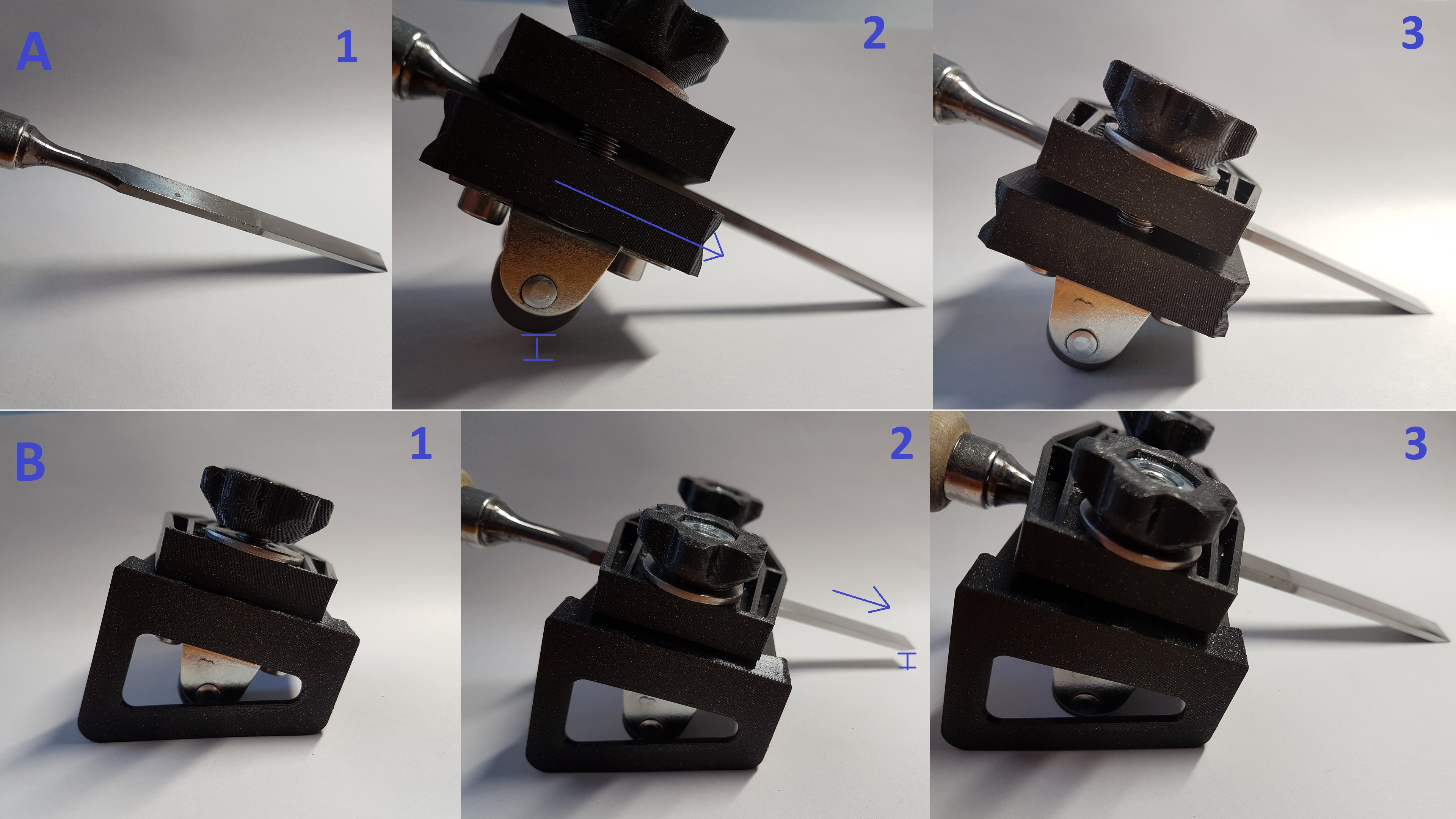 Sharpening Jig for Chisels and plane irons by Kx | Download free STL ...