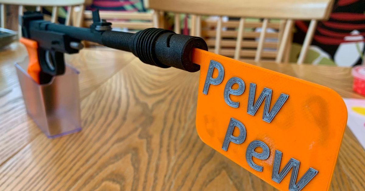 Pew Pew flag for "Princess Leia's Defender sporting blaster pistol from ...