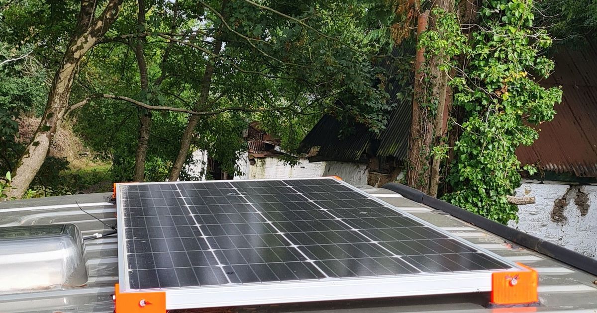 Solar Panel Mount - 25mm & 15mm Risers by REG | Download free STL model ...